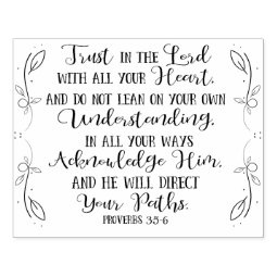 Rustic Christian Bible Verse Typography Rubber Stamp | Zazzle