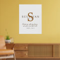 Rustic Christian Scripture Monogram Family Name Poster | Zazzle