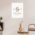 Rustic Christian Scripture Monogram Family Name Poster | Zazzle