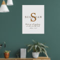 Rustic Christian Scripture Monogram Family Name Poster | Zazzle