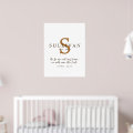 Rustic Christian Scripture Monogram Family Name Poster | Zazzle