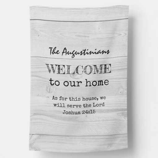 Rustic Christian WELCOME House Flag | Zazzle
