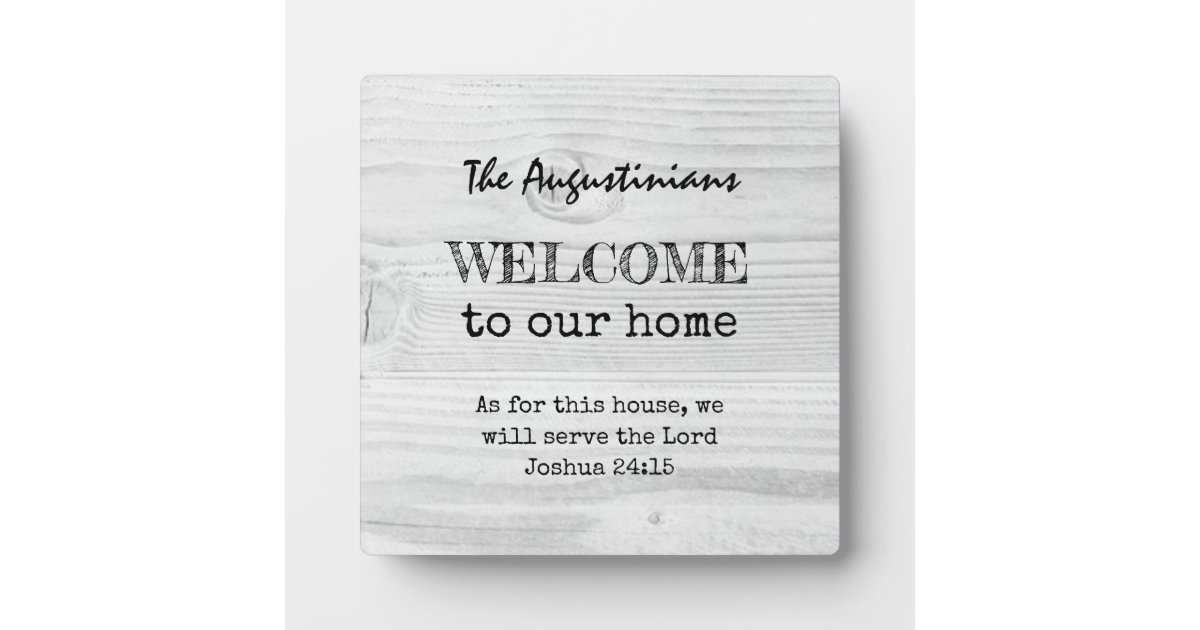 Rustic Christian WELCOME Plaque | Zazzle