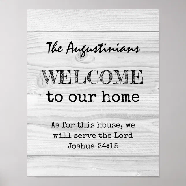 Rustic Christian WELCOME Poster | Zazzle