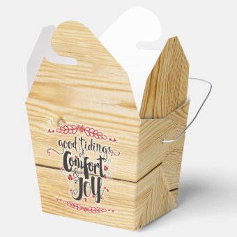 Rustic Christmas Comfort & Joy Favor Box | Zazzle