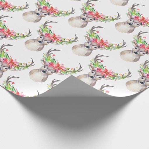 Rustic Christmas Deer Wrapping Paper | Zazzle