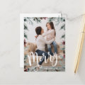 Rustic Christmas Frame Photo Holiday Postcard | Zazzle