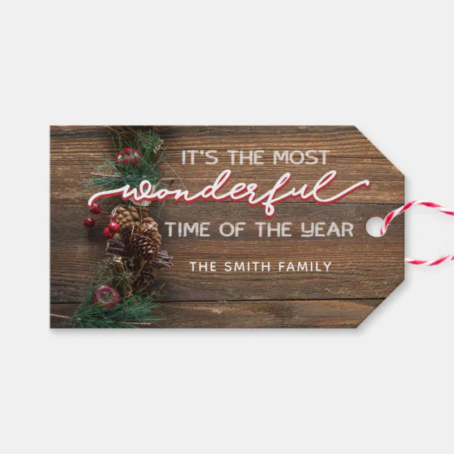 Rustic Christmas Gift Tags | Zazzle