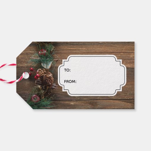 Rustic Christmas Gift Tags | Zazzle