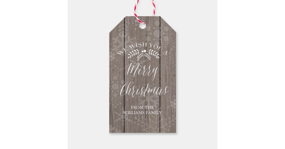 Rustic Christmas Gift Tags | Zazzle