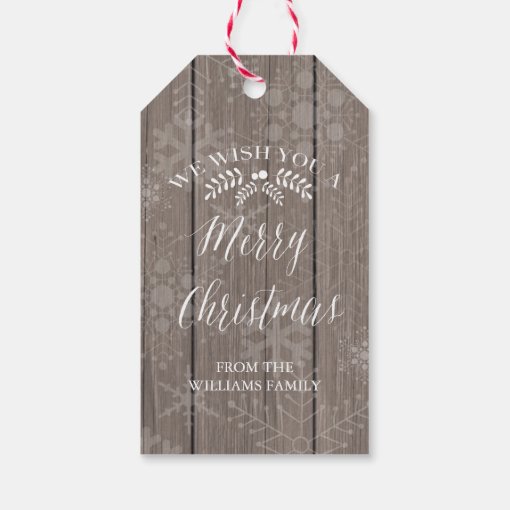 Rustic Christmas Gift Tags | Zazzle
