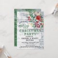 Rustic Christmas Party Invitation | Zazzle