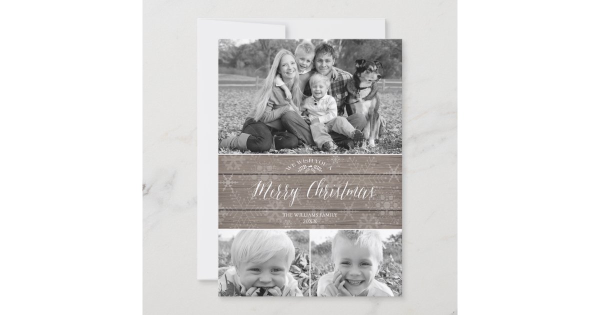Rustic Christmas Photo Card | Zazzle