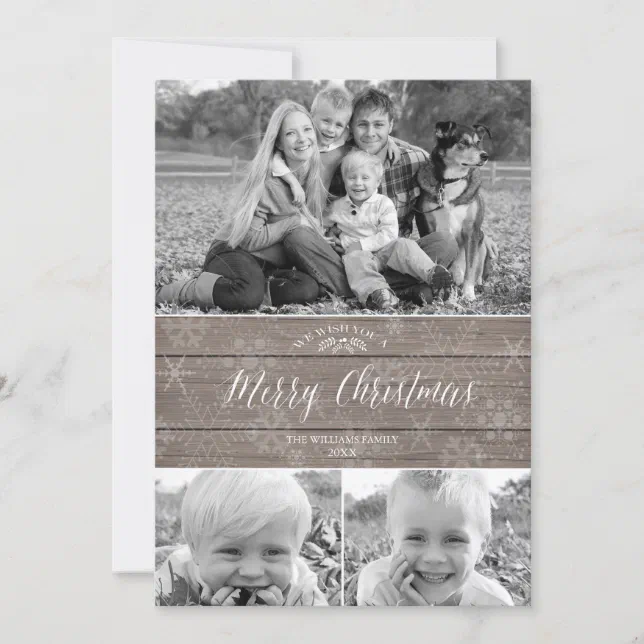 Rustic Christmas Photo Card | Zazzle
