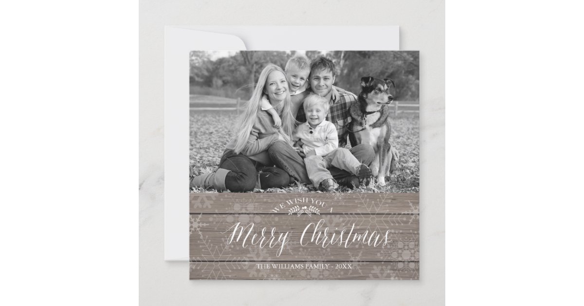 Rustic Christmas Photo Card | Zazzle