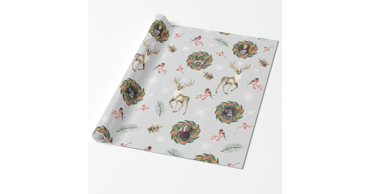 Rustic Christmas Photo Wrapping Paper | Zazzle