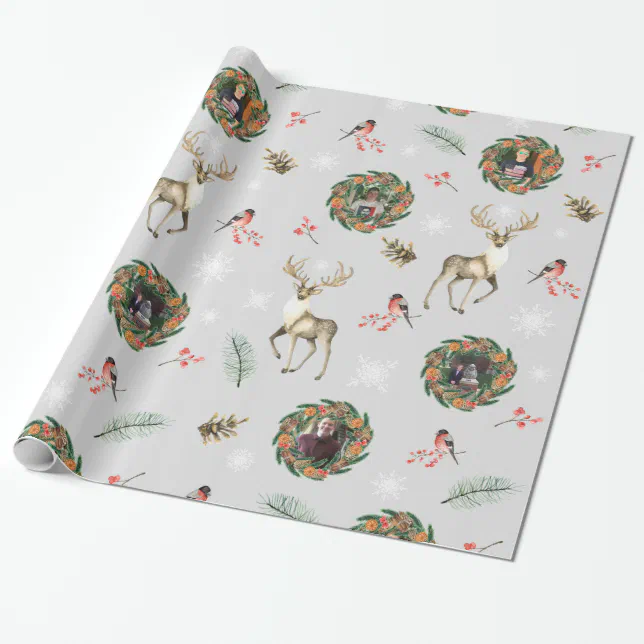 Rustic Christmas Photo Wrapping Paper | Zazzle