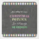 Rustic Christmas Potluck Chalkboard String Lights Square Sticker | Zazzle