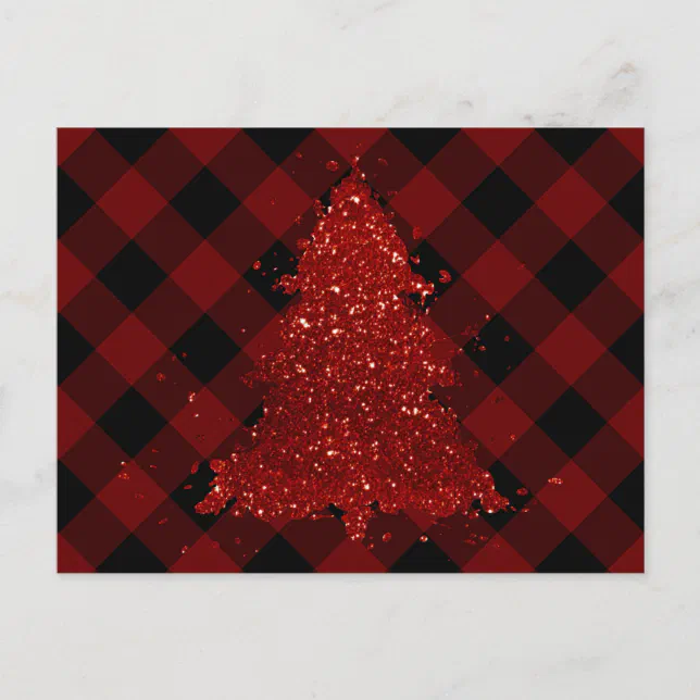 Rustic Christmas Tree | Red Buffalo Plaid Holiday | Zazzle
