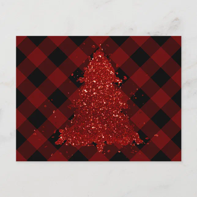 Rustic Christmas Tree | Red Buffalo Plaid Holiday | Zazzle