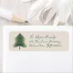 Rustic Christmas Tree Return Address Label | Zazzle