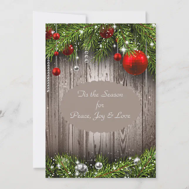 Rustic Christmas Wedding Invitation | Zazzle