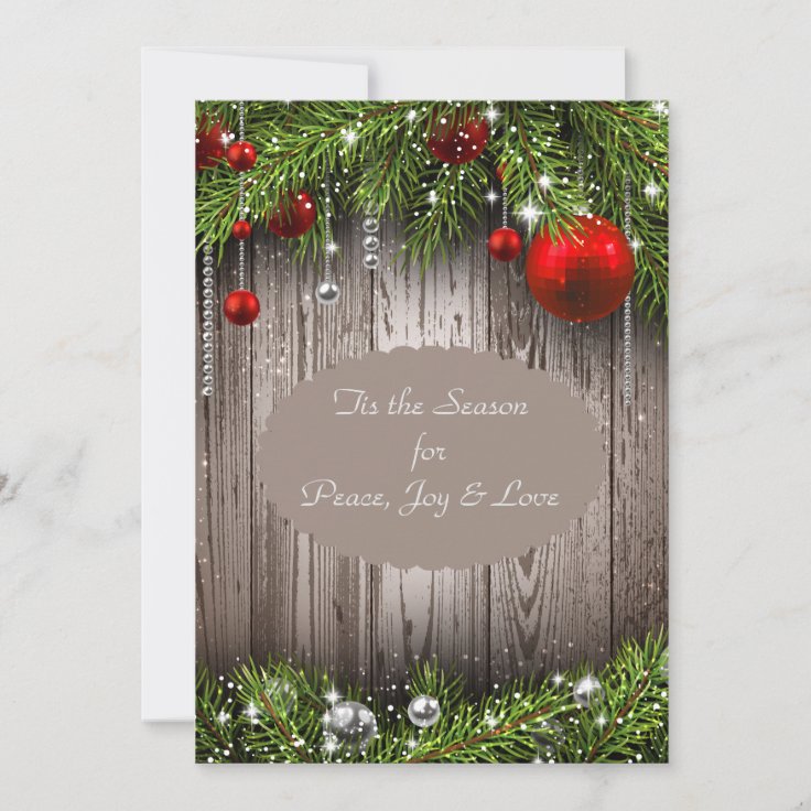 Rustic Christmas Wedding Invitation | Zazzle