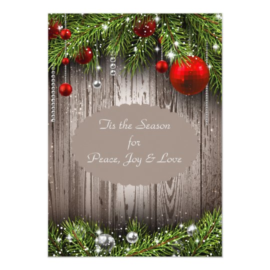 Rustic Christmas Wedding Invitation | Zazzle.com