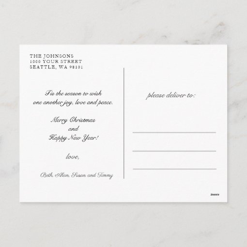 Rustic Christmas Winter Mountain Cabin Holiday Postcard | Zazzle