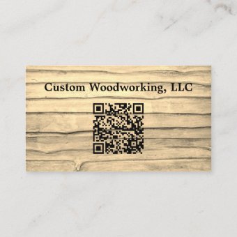 Rustic Circular Saw Woodworking Occupation QR Code Business Card | Zazzle