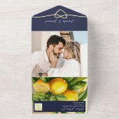 Rustic Citrus Lemon Wedding All In One Invitation | Zazzle