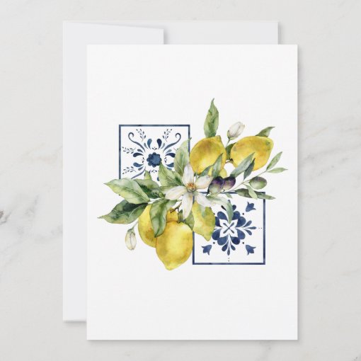 Rustic Citrus Watercolor Lemons 60th Birthday Invitation | Zazzle