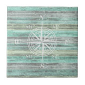 Rustic Coastal Decor Compass Rose Tile | Zazzle