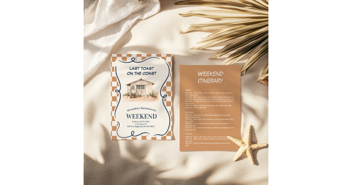 Rustic Coastal Retreat Bachelorette Invitation | Zazzle