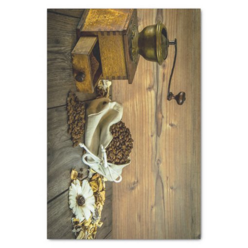 Rustic Coffee Grinder Photo Tissue Paper | Zazzle
