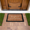 Rustic Coir Family Name Bonjour French Welcome Doormat | Zazzle