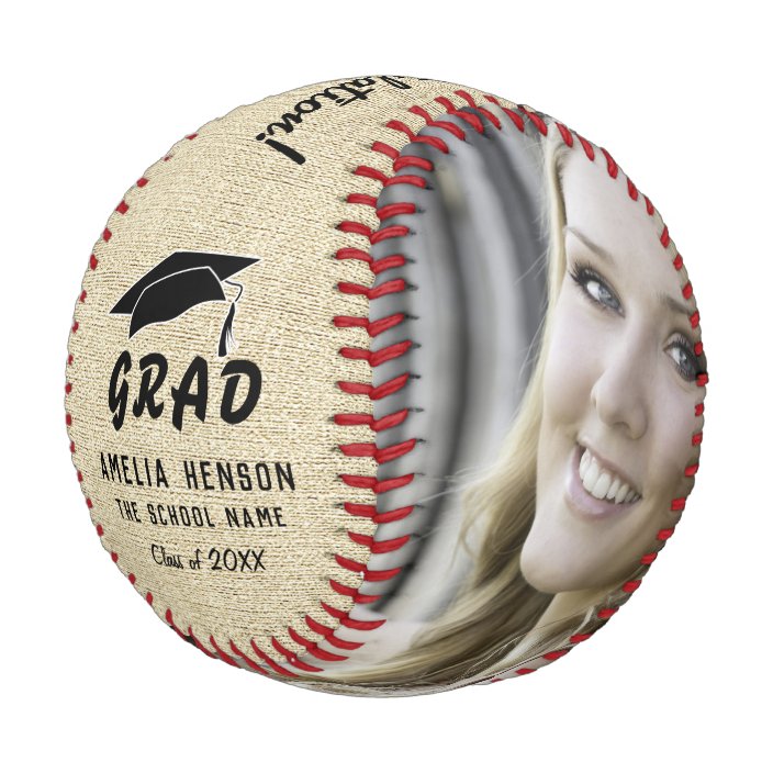 Rustic Congratulations Graduation Photo Baseball | Zazzle.com