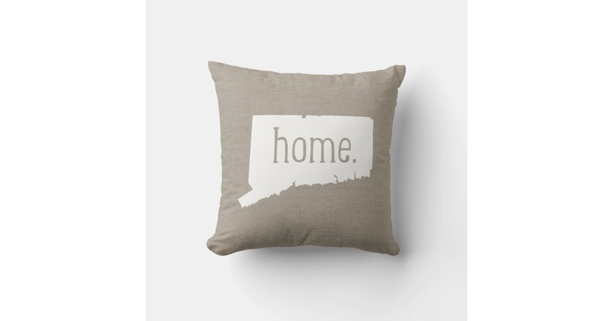 Rustic Connecticut Home State Throw Pillow | Zazzle