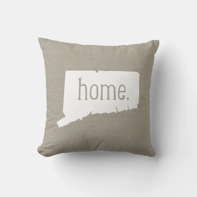 Rustic Connecticut Home State Throw Pillow | Zazzle