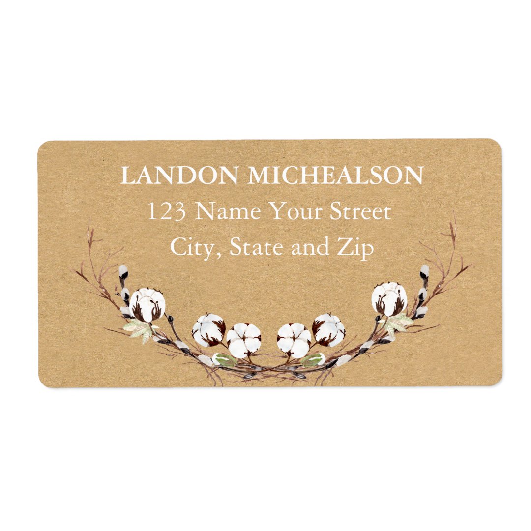Rustic Cotton Address Labels | Zazzle
