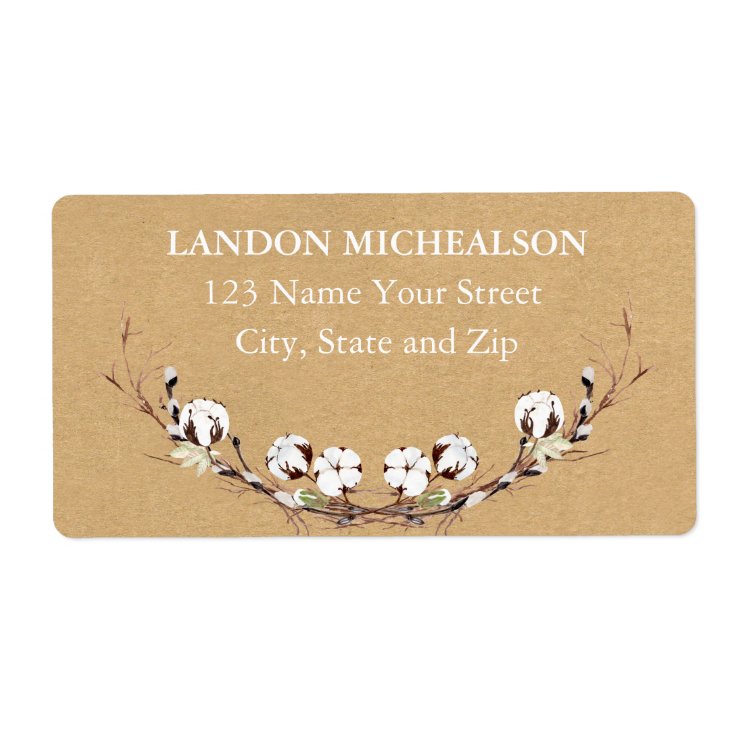 Rustic Cotton Address Labels | Zazzle