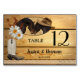 Rustic Country and Western Table Number Card | Zazzle
