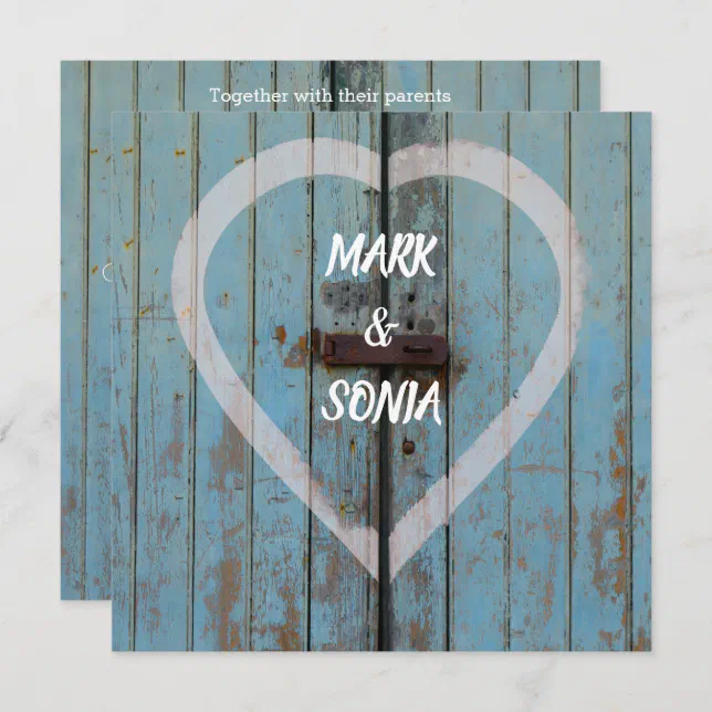 Rustic country bard door wedding invitation | Zazzle