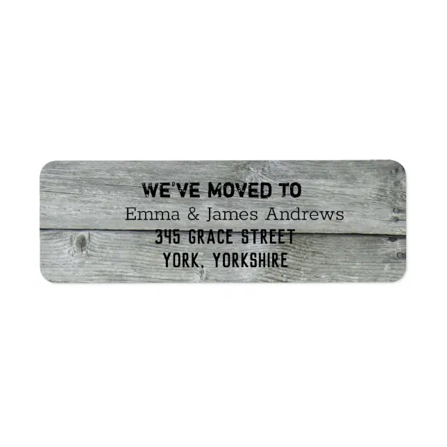 Rustic Country Barn We’ve Moved New Address Label | Zazzle