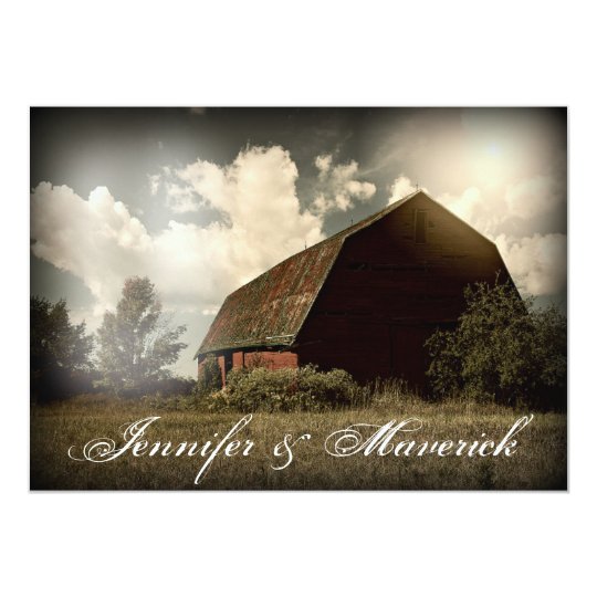 Rustic Country Barn Wedding Invitations | Zazzle.com