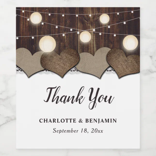 Rustic Country Barn Wedding Wine Bottle Labels | Zazzle