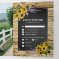 Rustic Country Barn Wildflower Wedding Tri-Fold Invitation | Zazzle