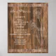 Rustic Country Barn Wood Bar Menu Poster | Zazzle