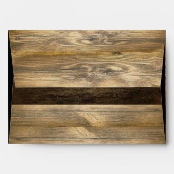 Rustic Country Barn Wood Barn Wedding Envelope | Zazzle