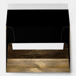 Rustic Country Barn Wood Barn Wedding Envelope | Zazzle